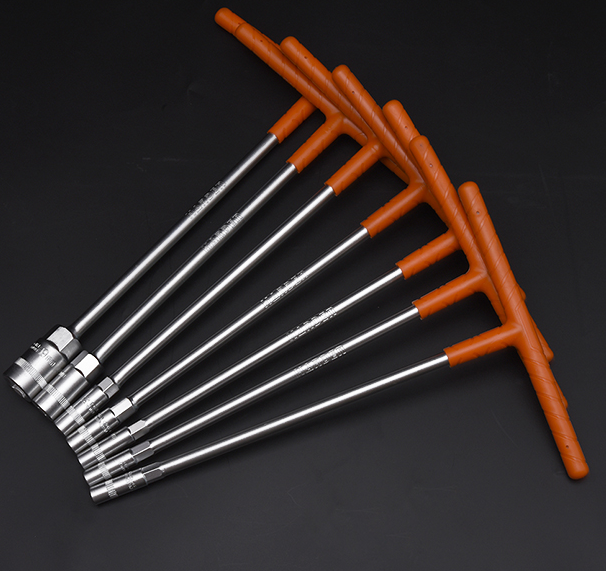 HARDEN T handled deep socket wrench spanner sizes 6-19 mm, CrV steel ...